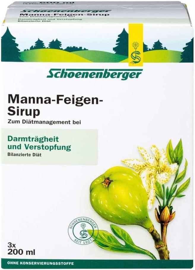 Schoenenberger Manna-Fig Syrup for Constipation & Intestinal Health 600 ...