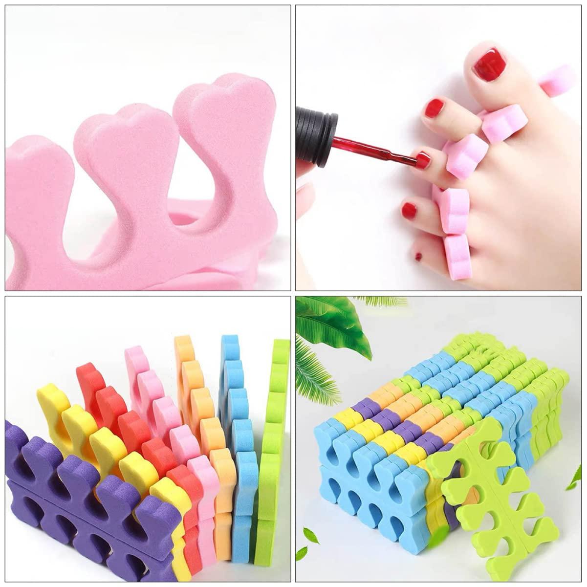 100 Pairs FOMIYES Soft Silicone Toe Separators & Foam Stretchers for ...