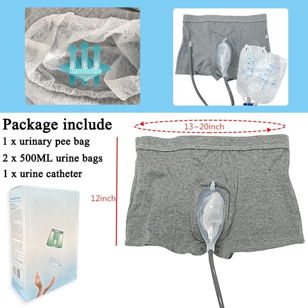 Portable 500ml Urinary Male Pee Bag | Urine System Holder for Men ...
