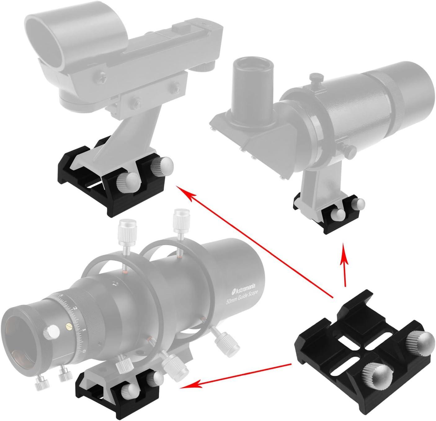Astromania Universal Dovetail Base for Finder Scope - 10.2-30.2MM Hole Spacing, Ideal for Green ...