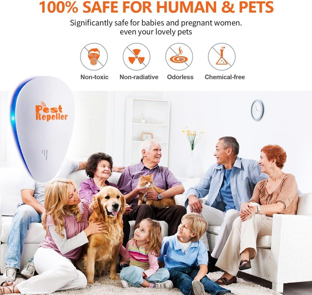 6 Pack Ultrasonic Pest Repeller: Plug-In Repellent for Mice, Mosquito ...