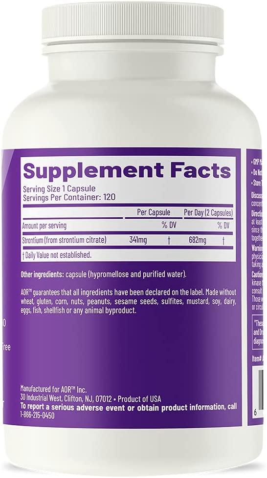 Buy AOR Strontium Support II - 120 Veg Capsules | Advanced ...
