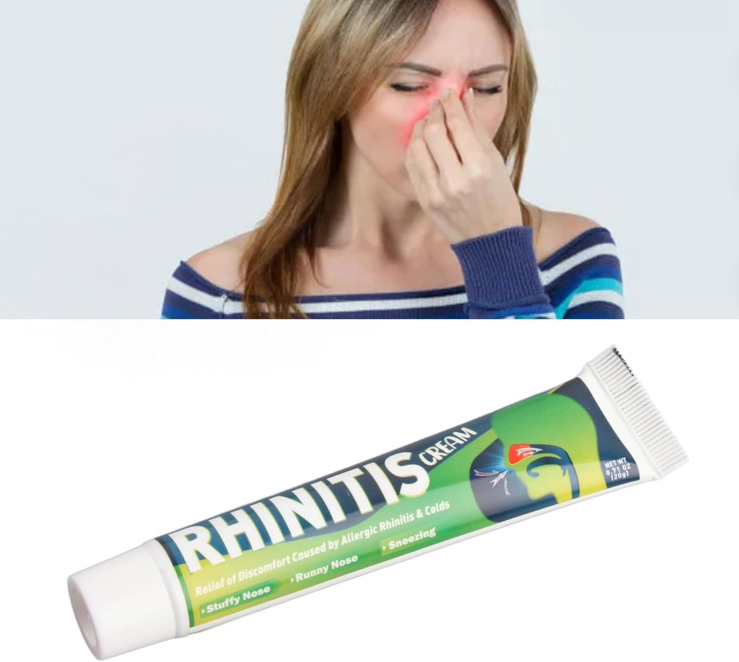 Rhinitis Cream for Sinusitis & Nasal Relief - 20g Clogged Nose Ointment ...