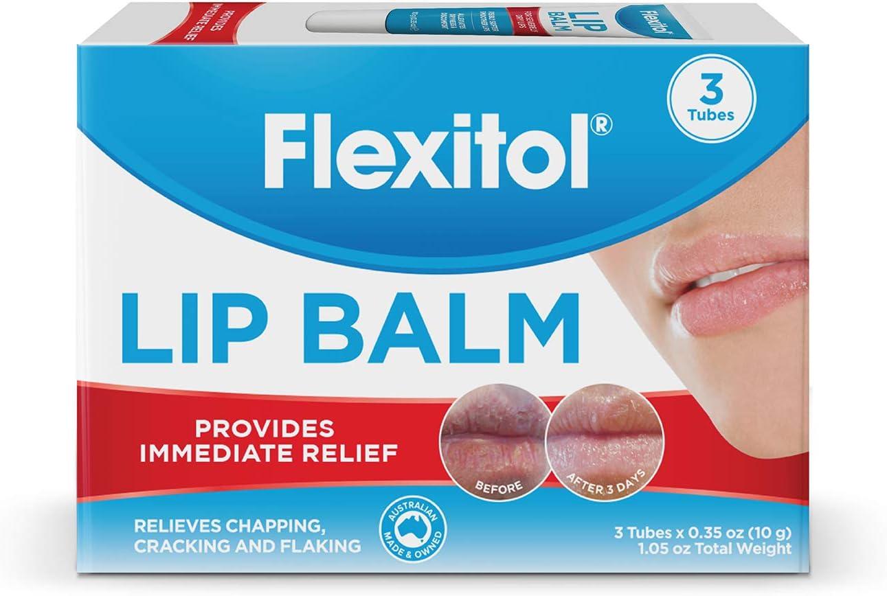 Flexitol Lip Balm 0.35 oz Tube (Pack of 3) - Hydrating Lip Care | Buy ...