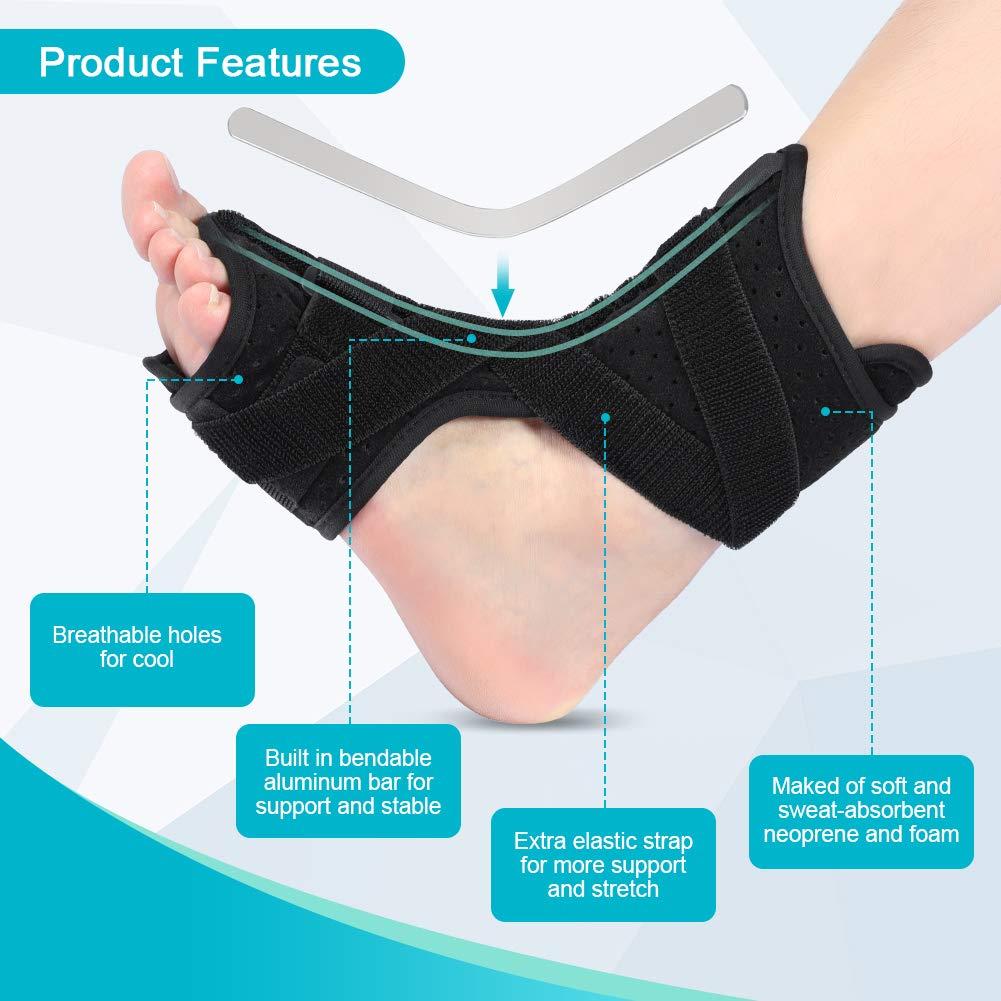 Haofy Plantar Fasciitis Night Splint with Massage Roller Ball ...