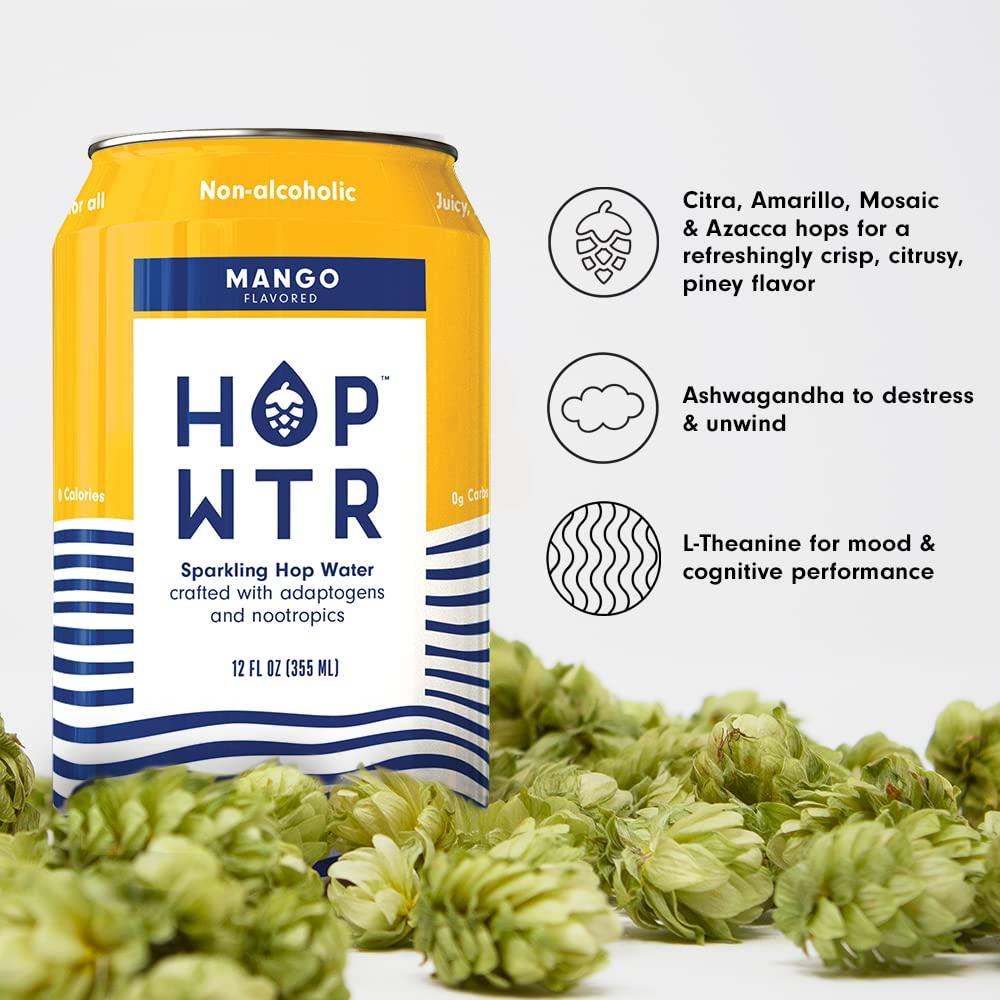 HOP WTR Sparkling Hop Water Variety Pack (12 Pack) - NA Beer ...