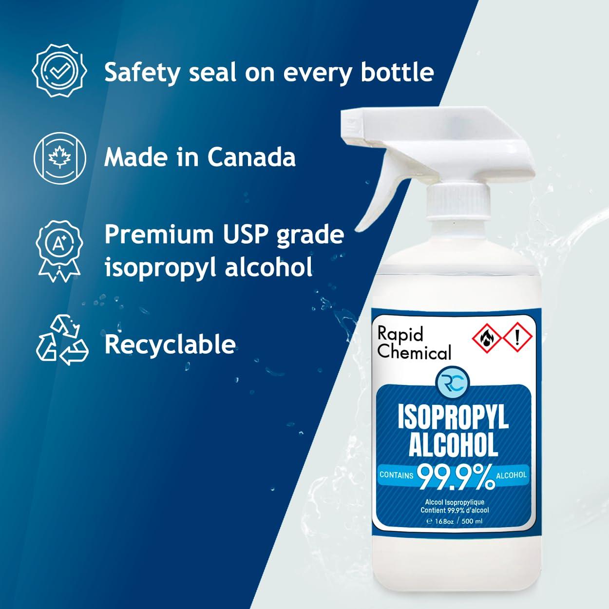 Isopropyl Alcohol Spray 99.9% - Rubbing Alcohol 99 Percent - 500ml ...