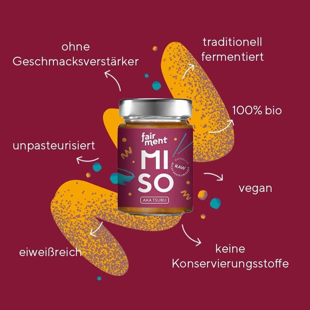 Fairy Bio Miso Paste Tasting Package | 3 Vegan Varieties (Genmai Shiro Koshi Aka Tsubu) | Gluten ...