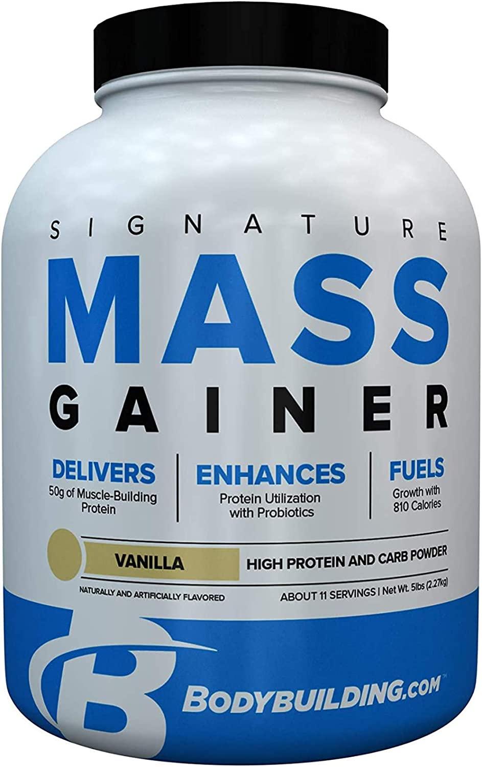 Bodybuilding Signature Mass Gainer | 50g Protein | Probiotics, Carbs ...
