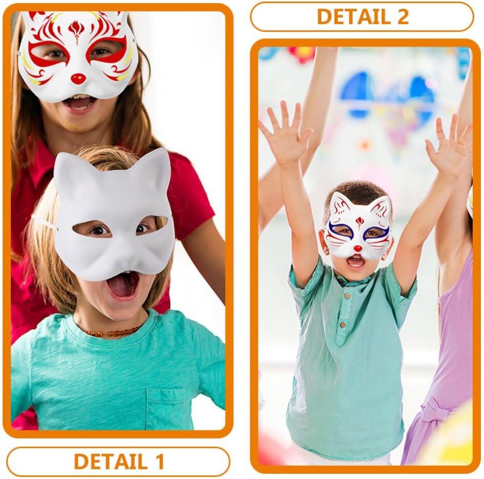 Toyandona Cat Mask - 2 Pack Fuchs-Katze Half Face Animal Cosplay | DIY ...