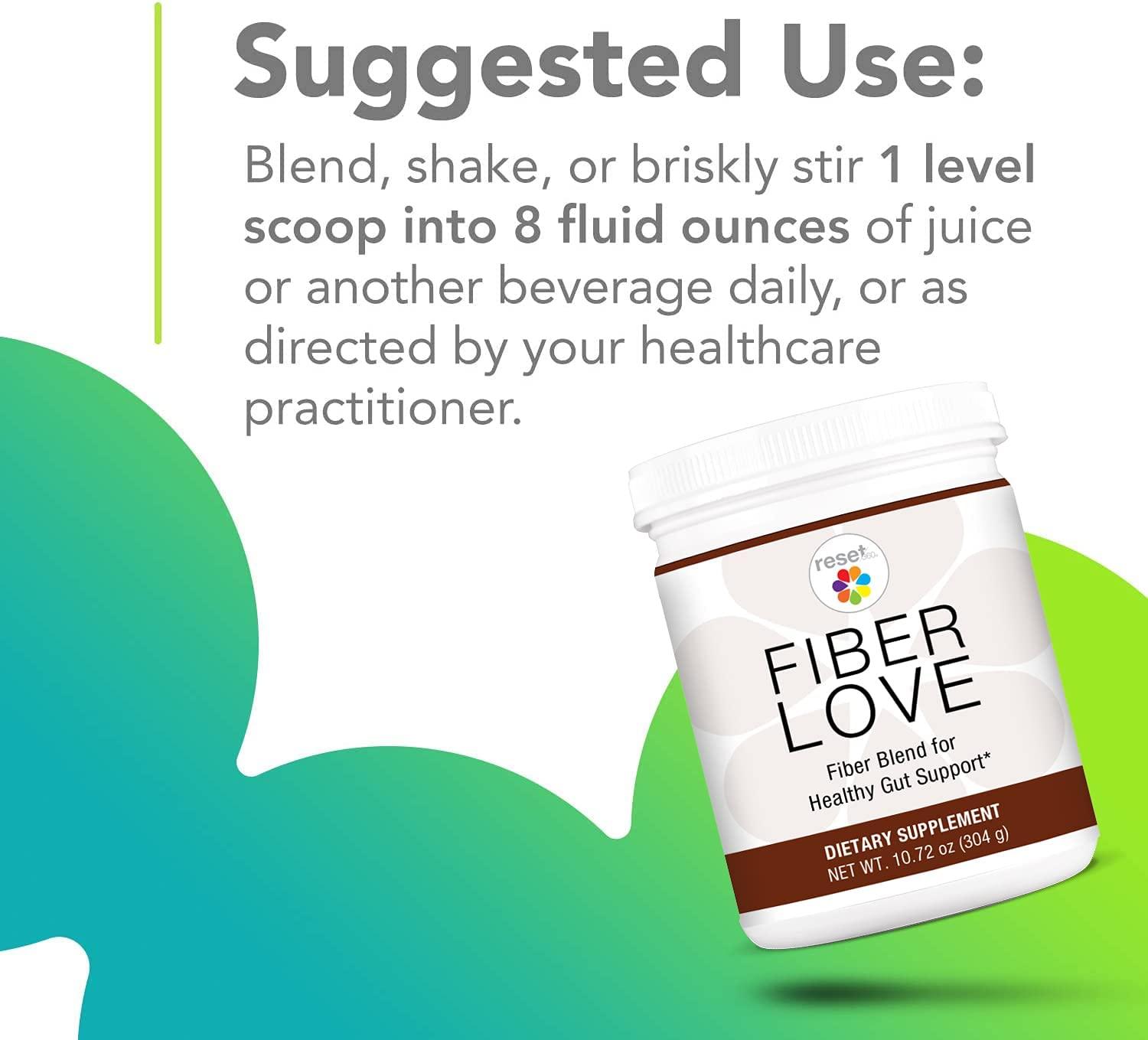 Reset360 Fiber Love Powder | Daily Bowel Regularity Support | 38 ...