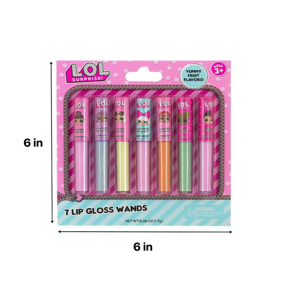 L.O.L Surprise! 7pc Lip Gloss Set - Assorted Fruit Flavored Non Toxic ...