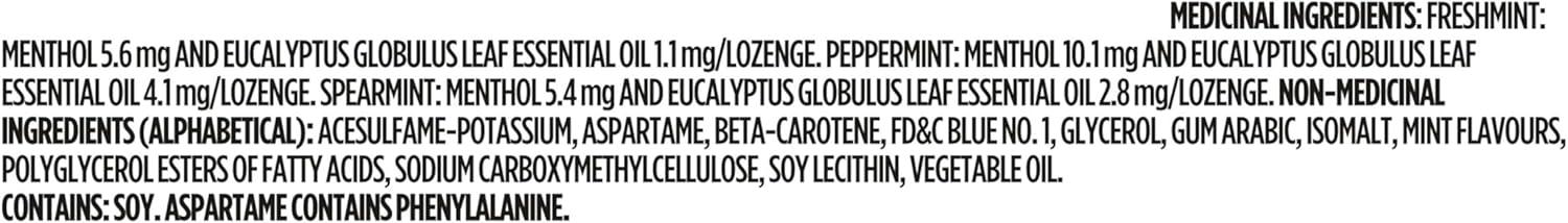 HALLS No Sugar Added Assorted Mint Cough Drops Throat Lozenges Sore ...