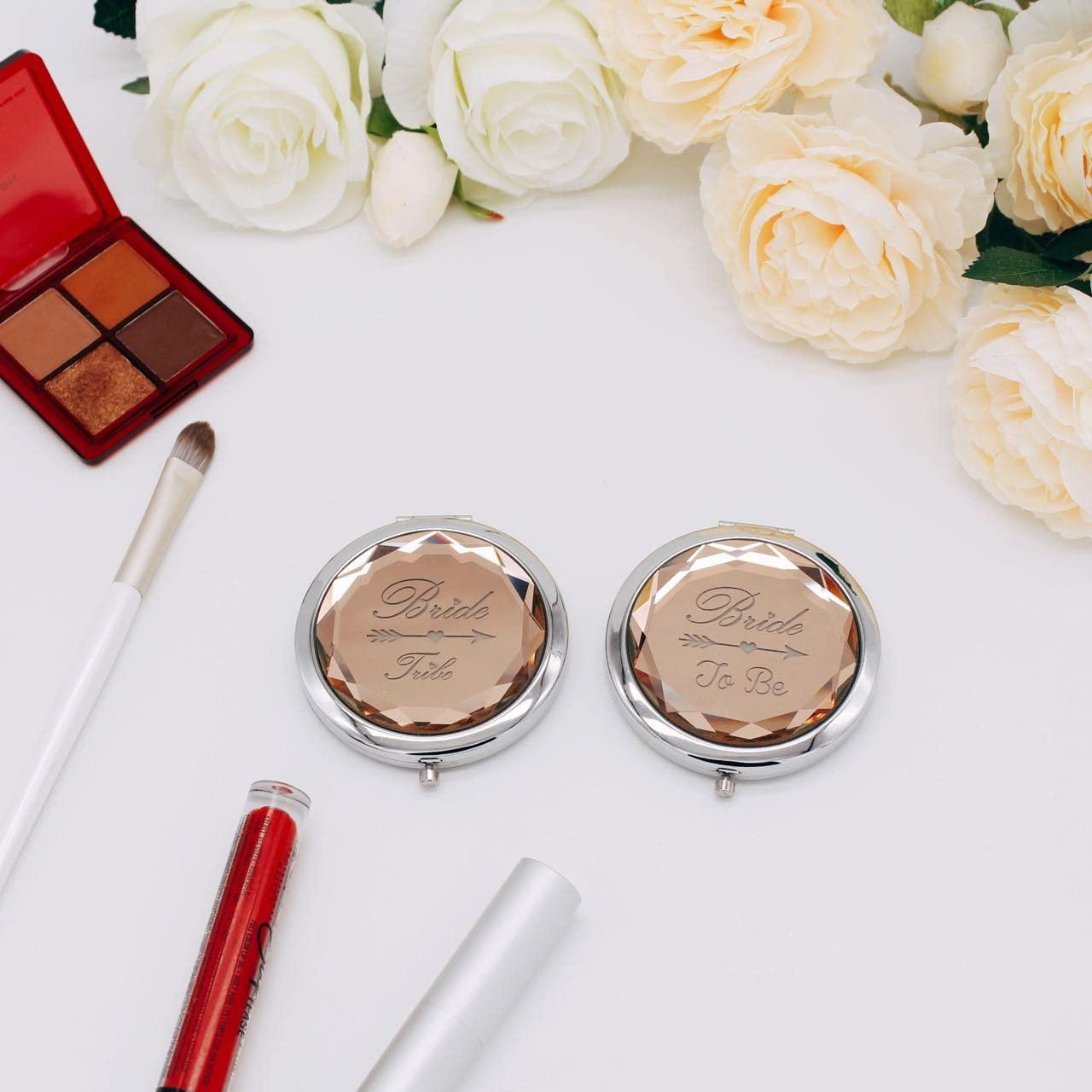 Compact Pocket Makeup Mirrors Set with Bride to Be Mirror & 8 Bride ...