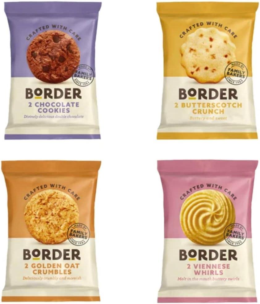 Border Biscuits 48 Packs Mini Multipacks Biscuits Box 4 Flavour Variety ...