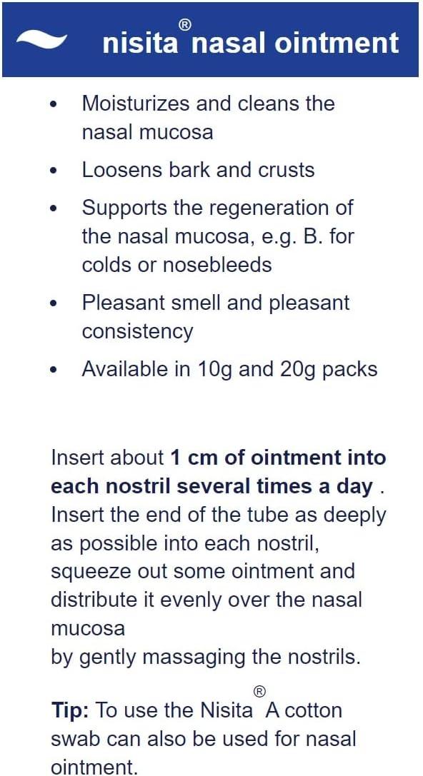 Nisita Nasal Ointment Protect and Care for dry nasal mucous membranes 20g.