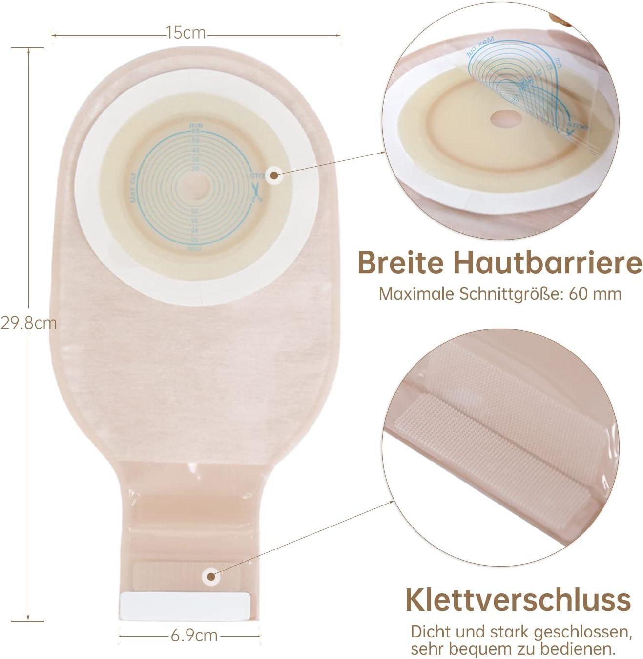 Daisyleaf 10-Pack Disposable Colostomy Drainage Bags | Stoma Care for ...