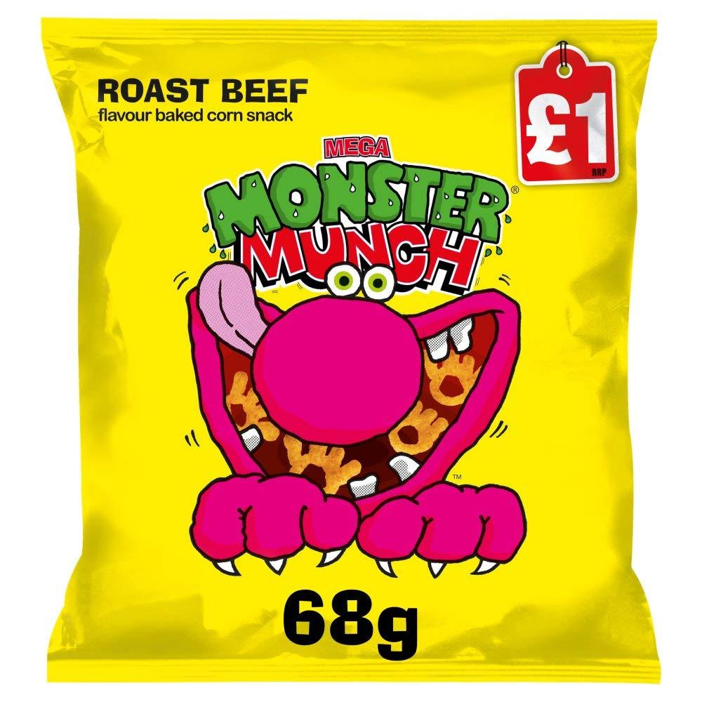 Mega Monster Munch Roast Beef Snacks 68g x 12 | Buy Now with Express ...