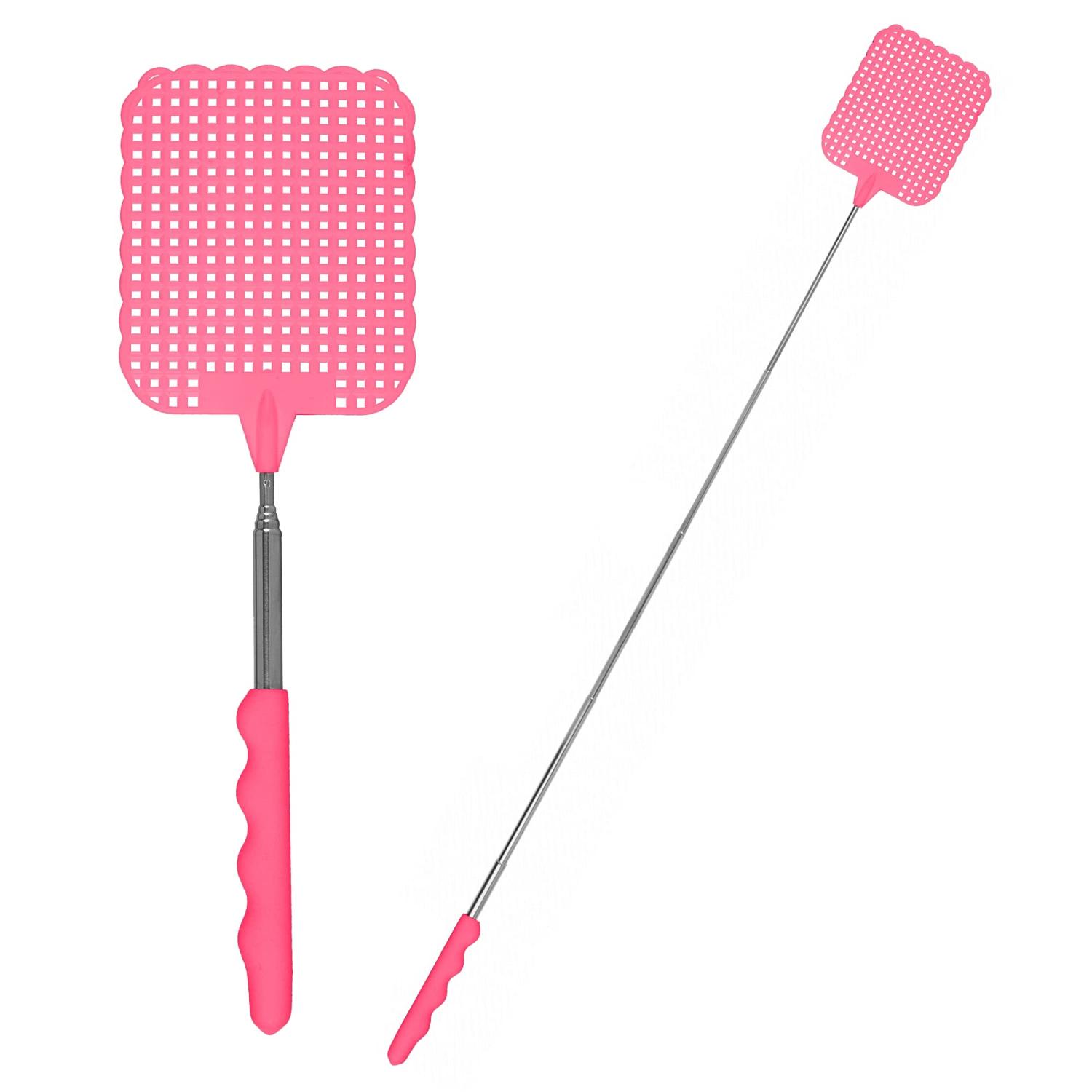 Buy Fly Swatter Direct-Hit-72 | Extendable Extra Long Telescopic Pink ...