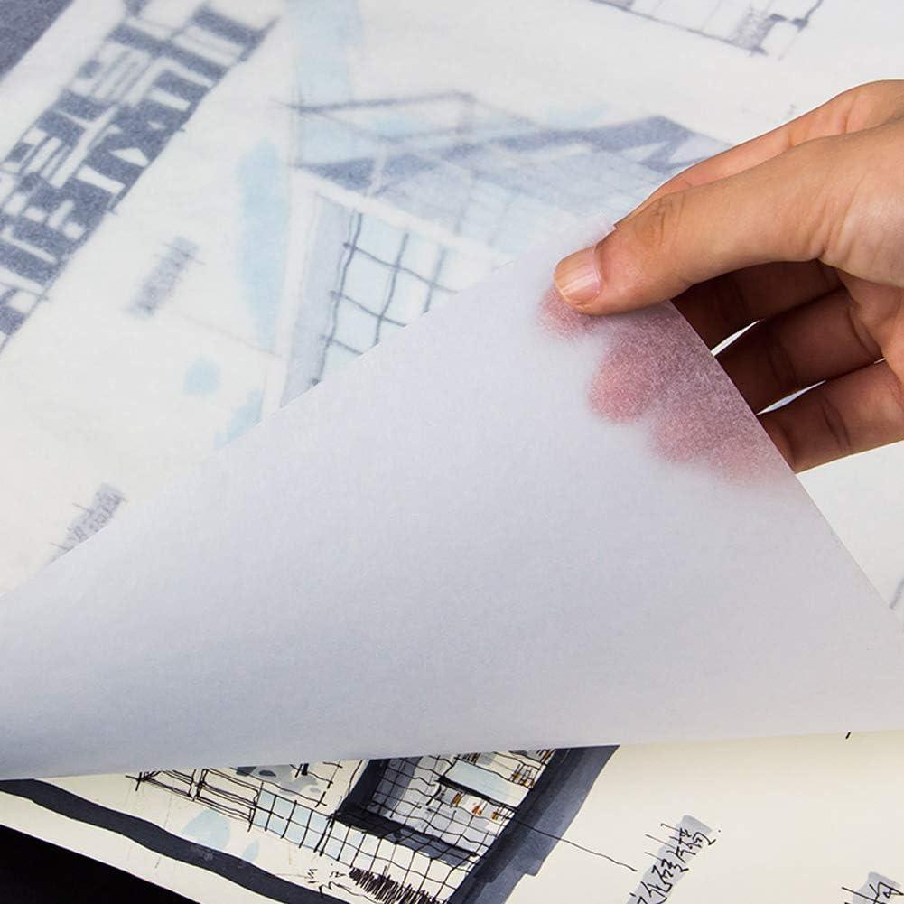 Waybas 100 PCS A4 Tracing Paper - White Translucent Sketching Paper for ...