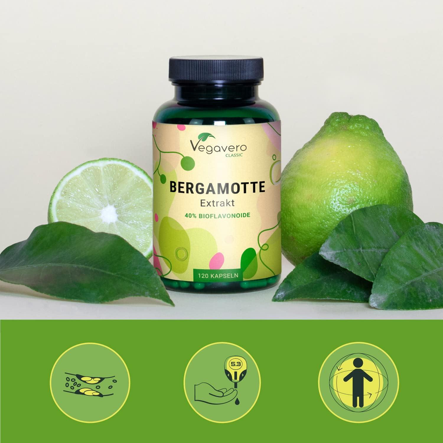 Bergamot Capsules 1250mg Extract | 40% Bioflavonoids | Vegan | Pure ...