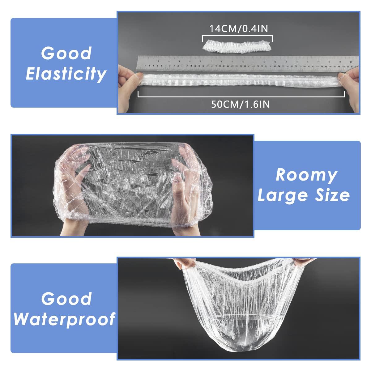 Buy Aquior Disposable Shower Hoods - 100 Count | Elastic Thick ...