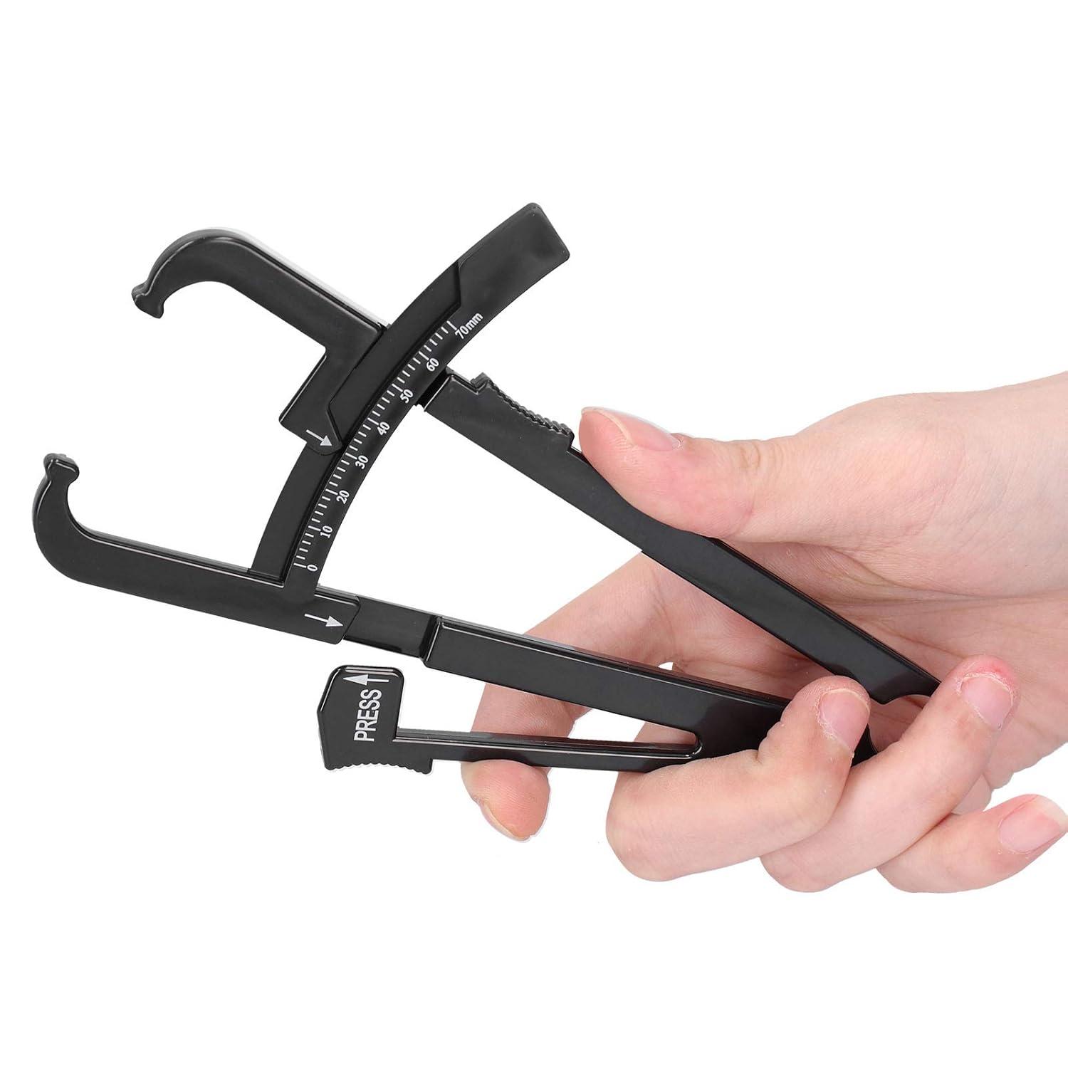 Body Fat Measuring Slide Caliper - Unisex Black Plastic Body Fat Tester ...