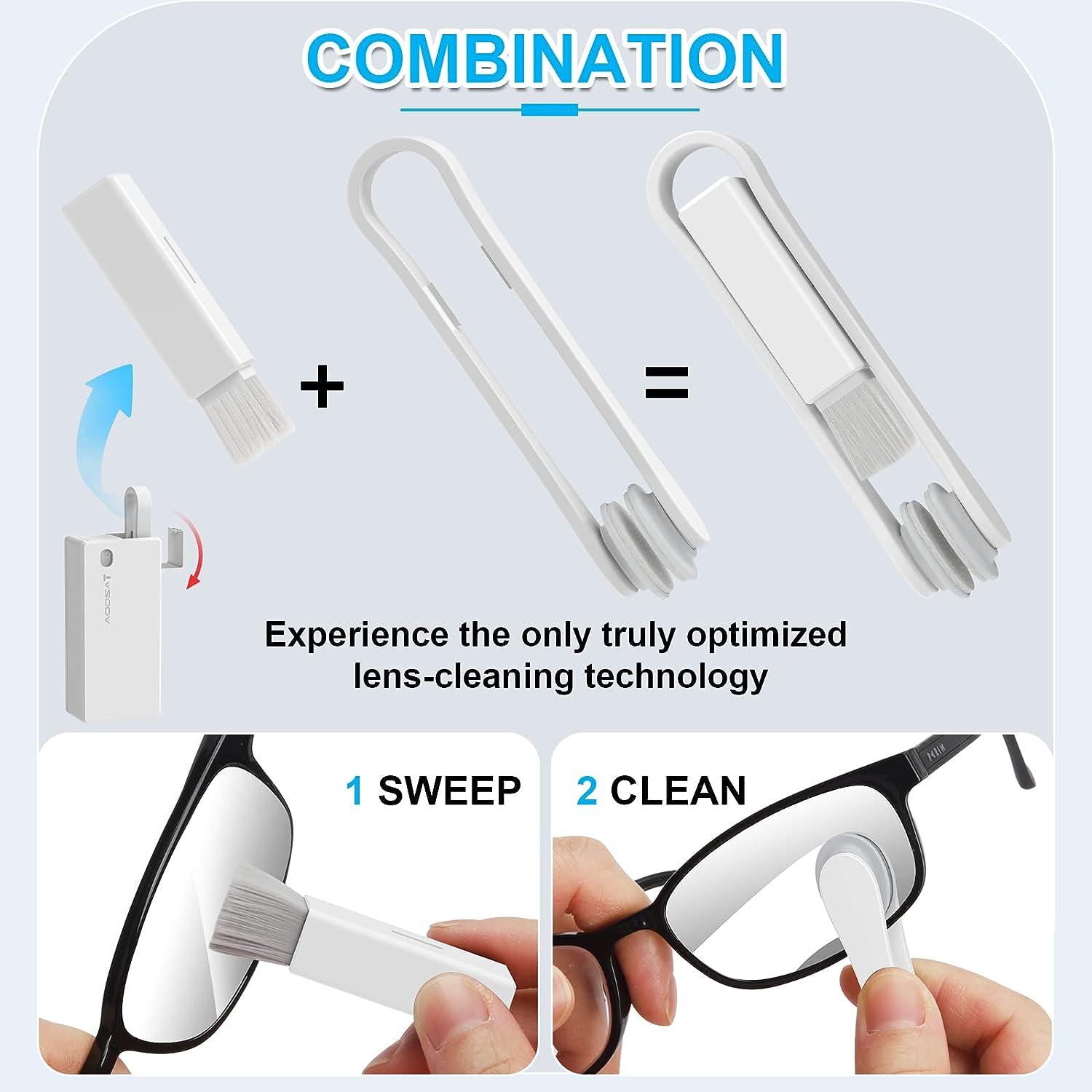 Eyeglass Cleaner Kit, Efficient Carbon Microfiber Technology Eyeglasses ...