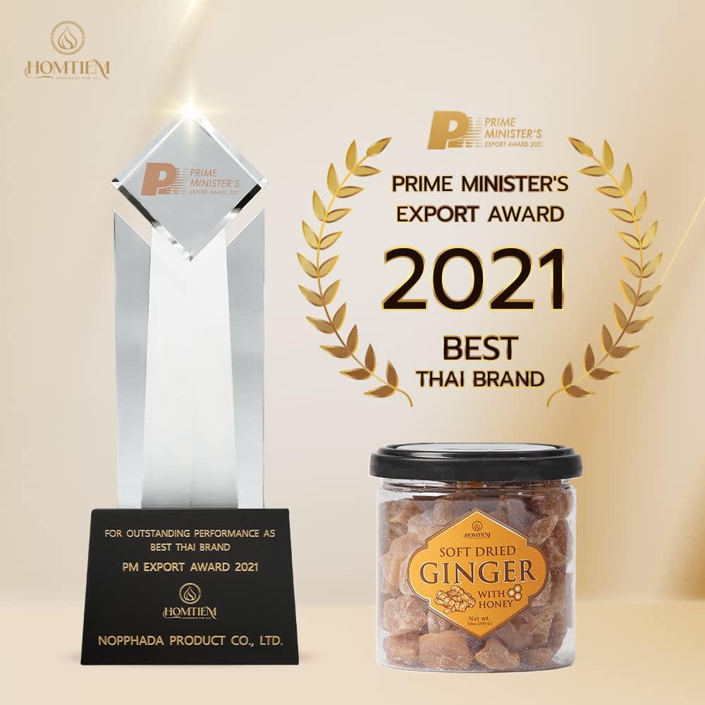 Homtiem Dried Crystallized Ginger 3.5oz - Chewy & Delicious, Less Sweet ...