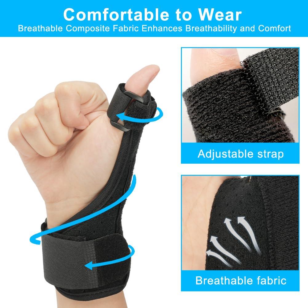 ACWOO Thumb Wrist Support Brace with Metal Splint - Reversible for ...