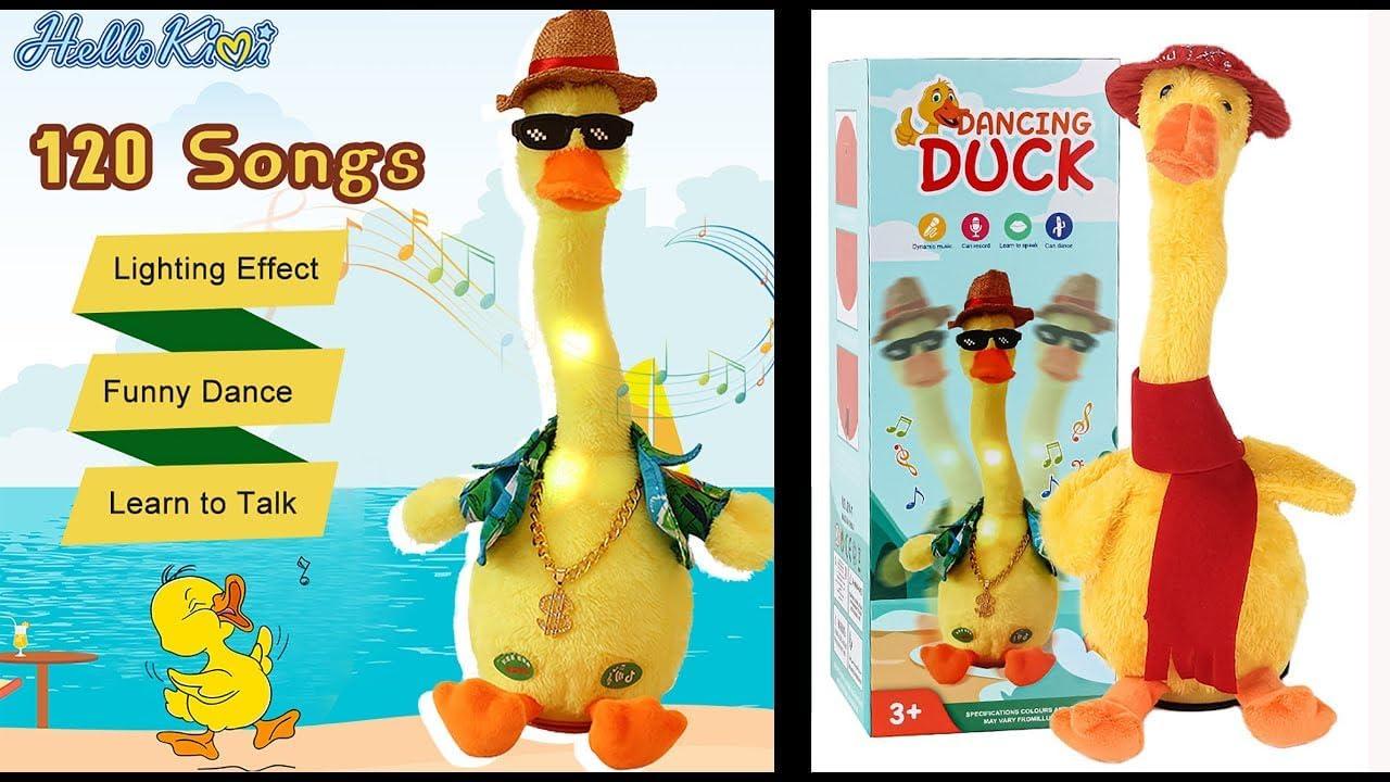 Dariicha Talking Dancing Duck Toy - Repeat what you say, Sing, and ...