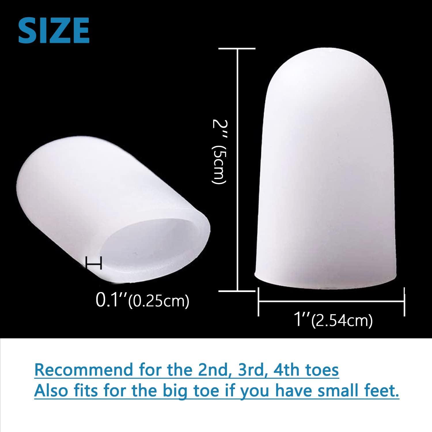 PrettSole Silicone Toe Protectors - 5 Pairs Soft Toe Caps for Corns ...