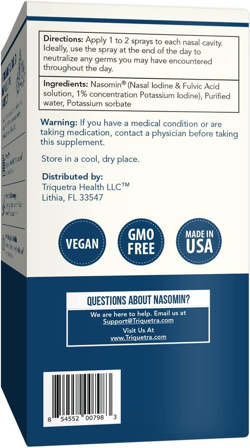 Nasomin Nasal Iodine Antiseptic - Germ Defense for Nose - Iodine ...