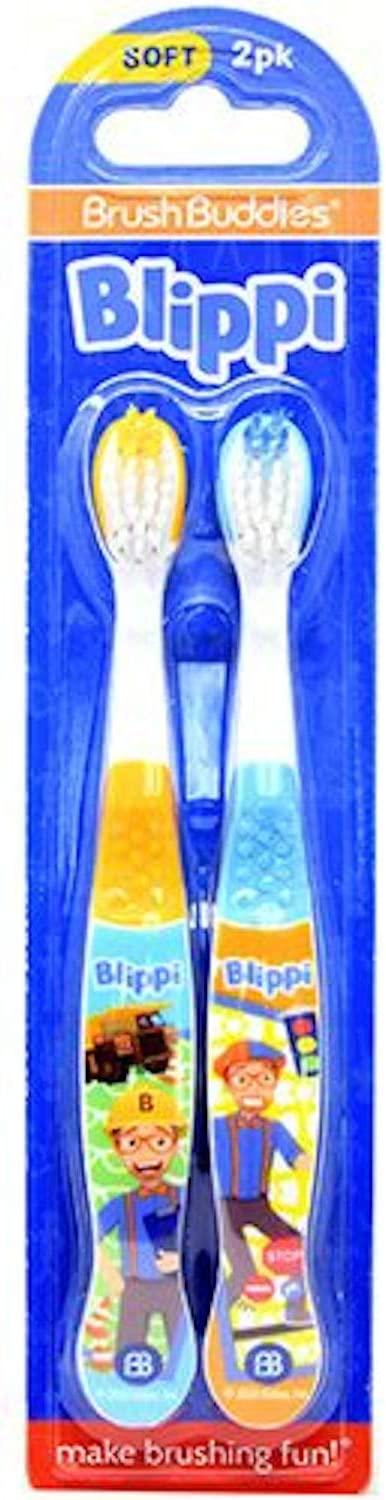 Brush Buddies Blippi Toothbrush 2-Pack | Kids' Fun Dental Care | Buy ...