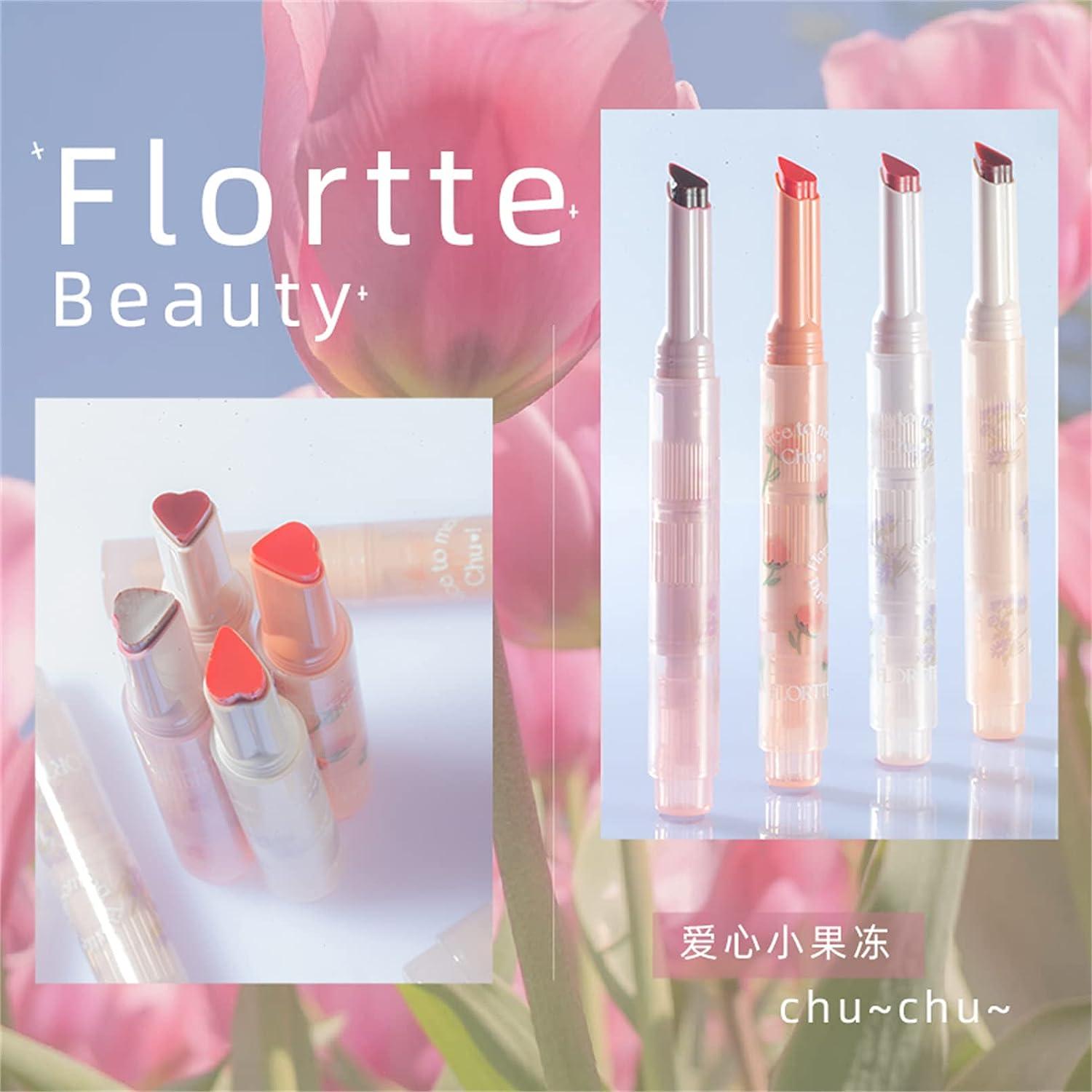 Flortte Jelly Lipstick - Heart Shaped Moisturizing Lip Glaze Pen (01 ...