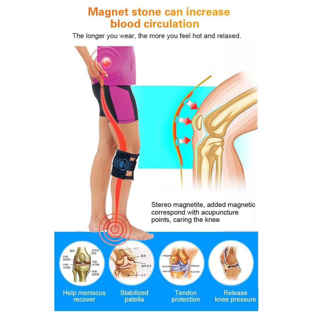 LOKFAM Compression Knee Brace for Knee Pain Relief - Sciatic Brace for Sciatica - Pressure Point ...