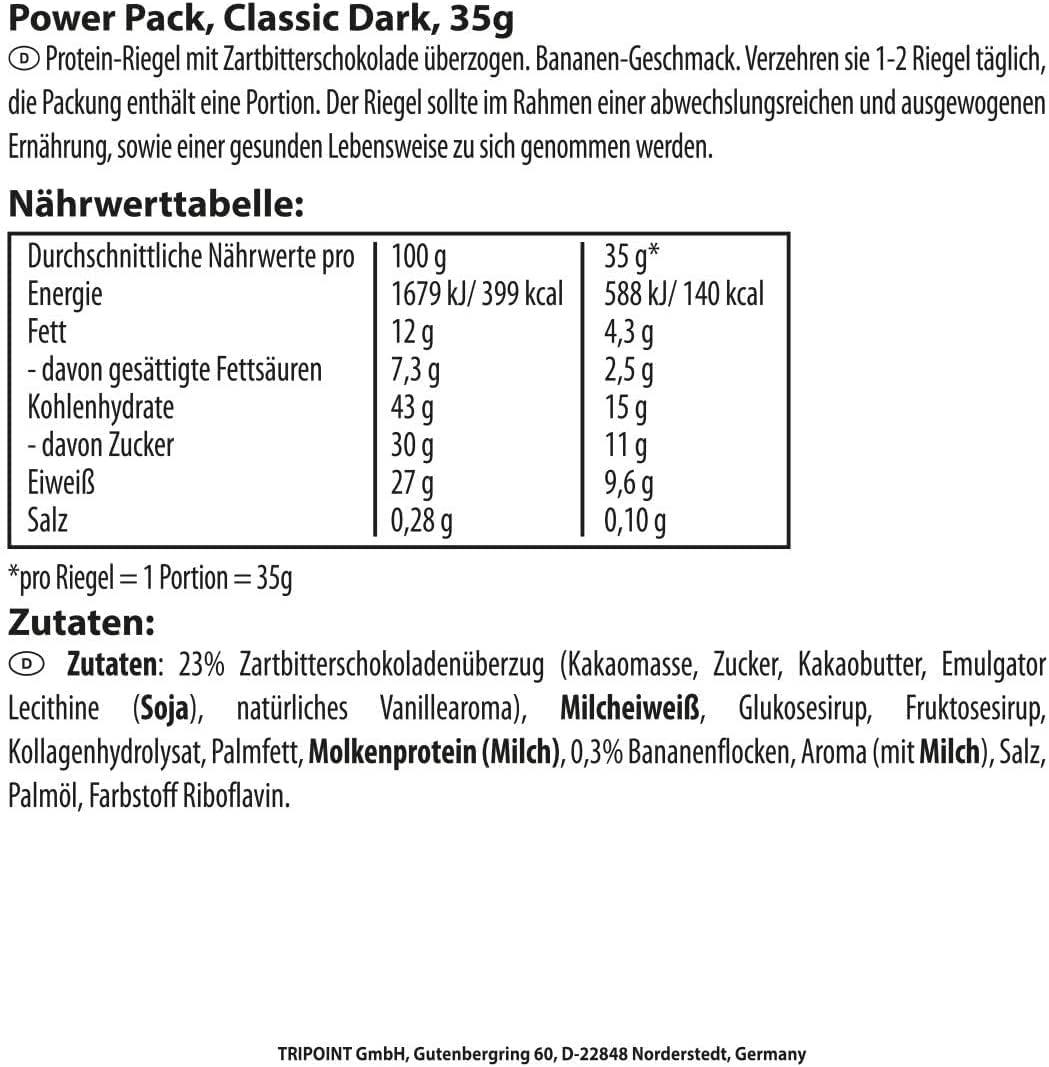 Multipower Pow Pack Classic Dark Protein Bar - 27% Protein Healthy ...