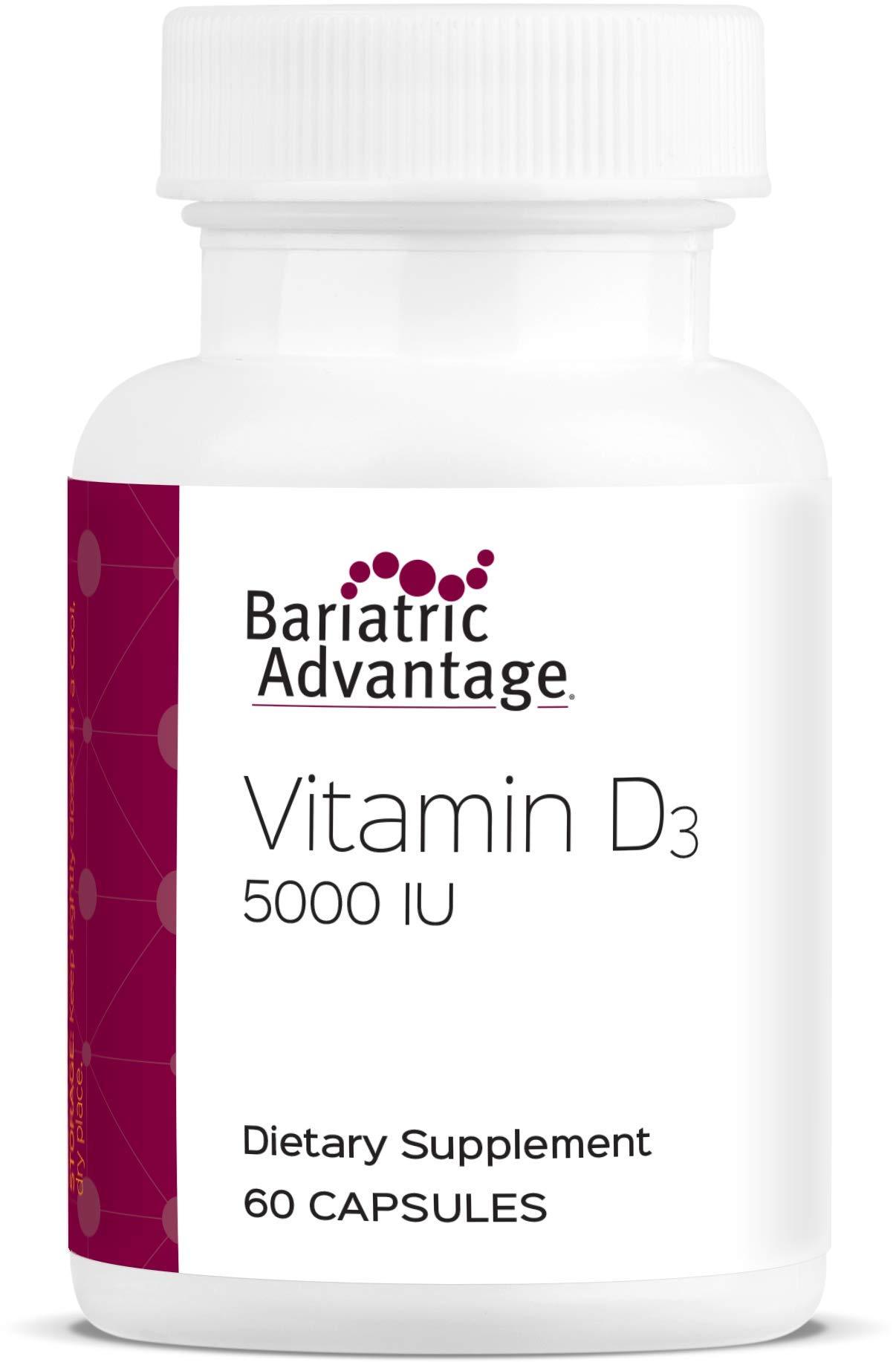 Bariatric Advantage Vitamin D3 5000 IU - 60 Easy Swallow Capsules ...
