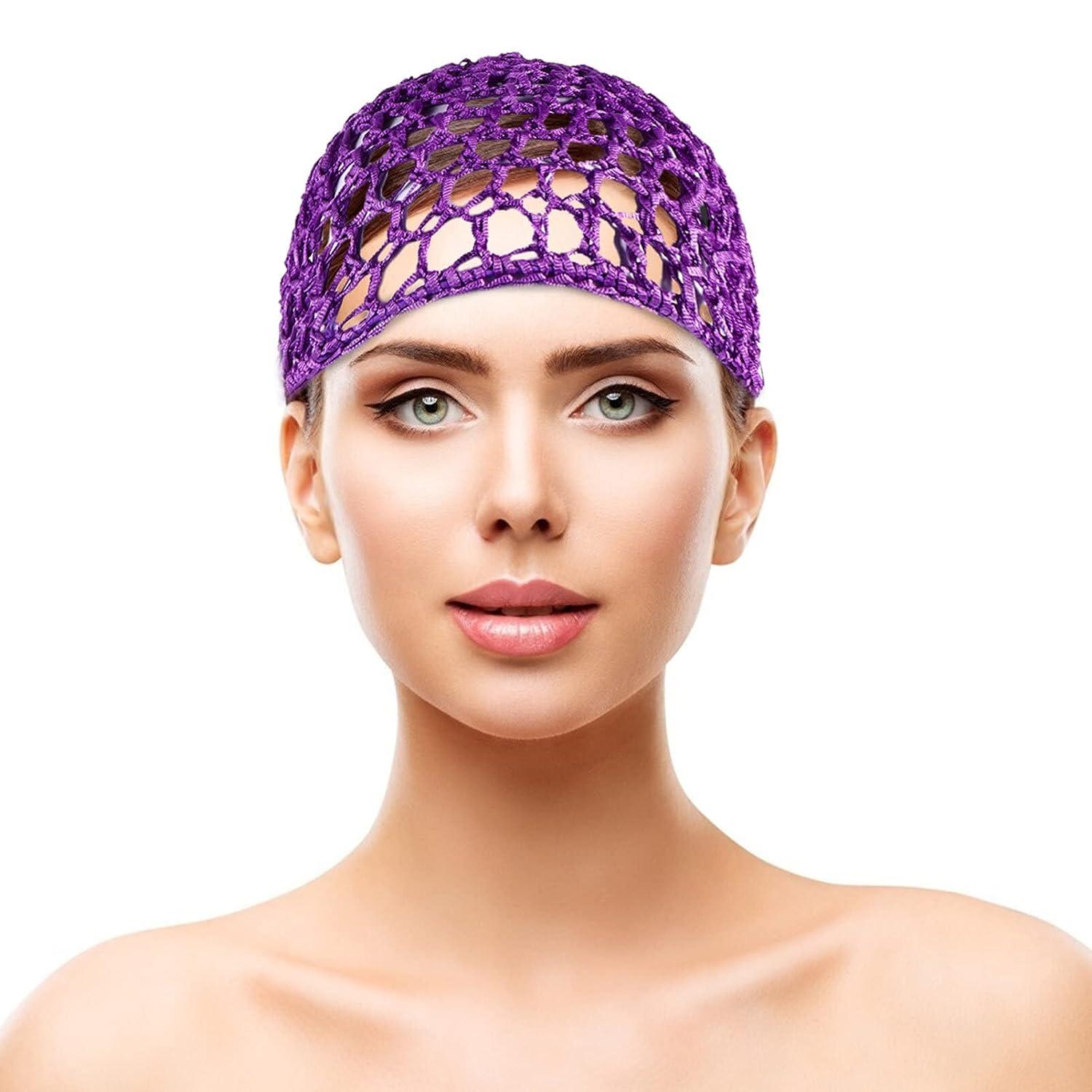 Minkissy 4PCS Mesh Crochet Hair Net - Soft Women's Hair Net for ...