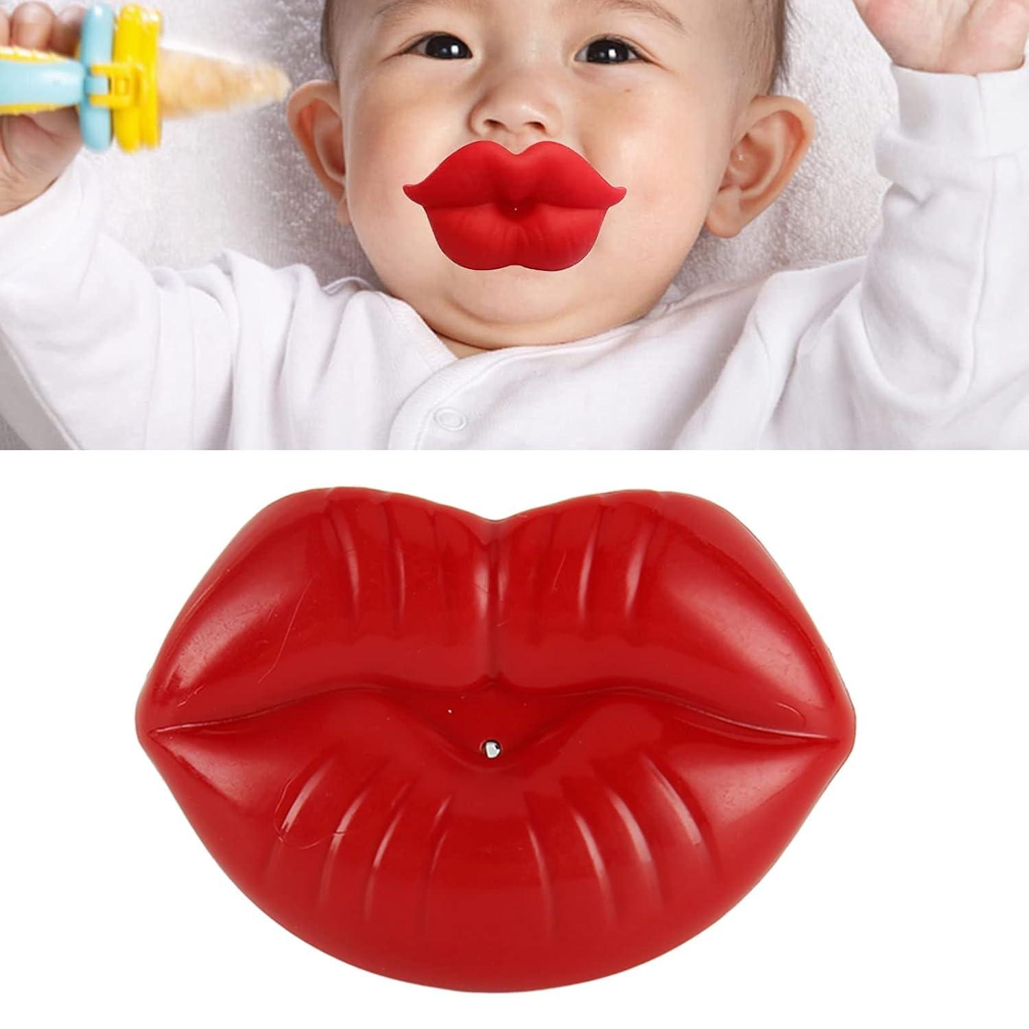 Funny Baby Pacifier - BPA-Free Silicone Lip Pacifier for Newborns ...
