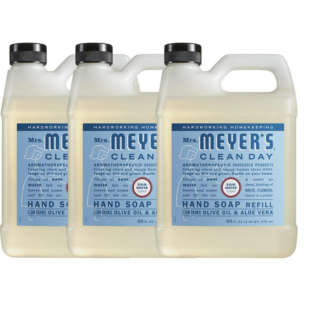Mrs Meyers Liquid Hand Soap Refill Rainwater 33 Fl Oz 3 Pack
