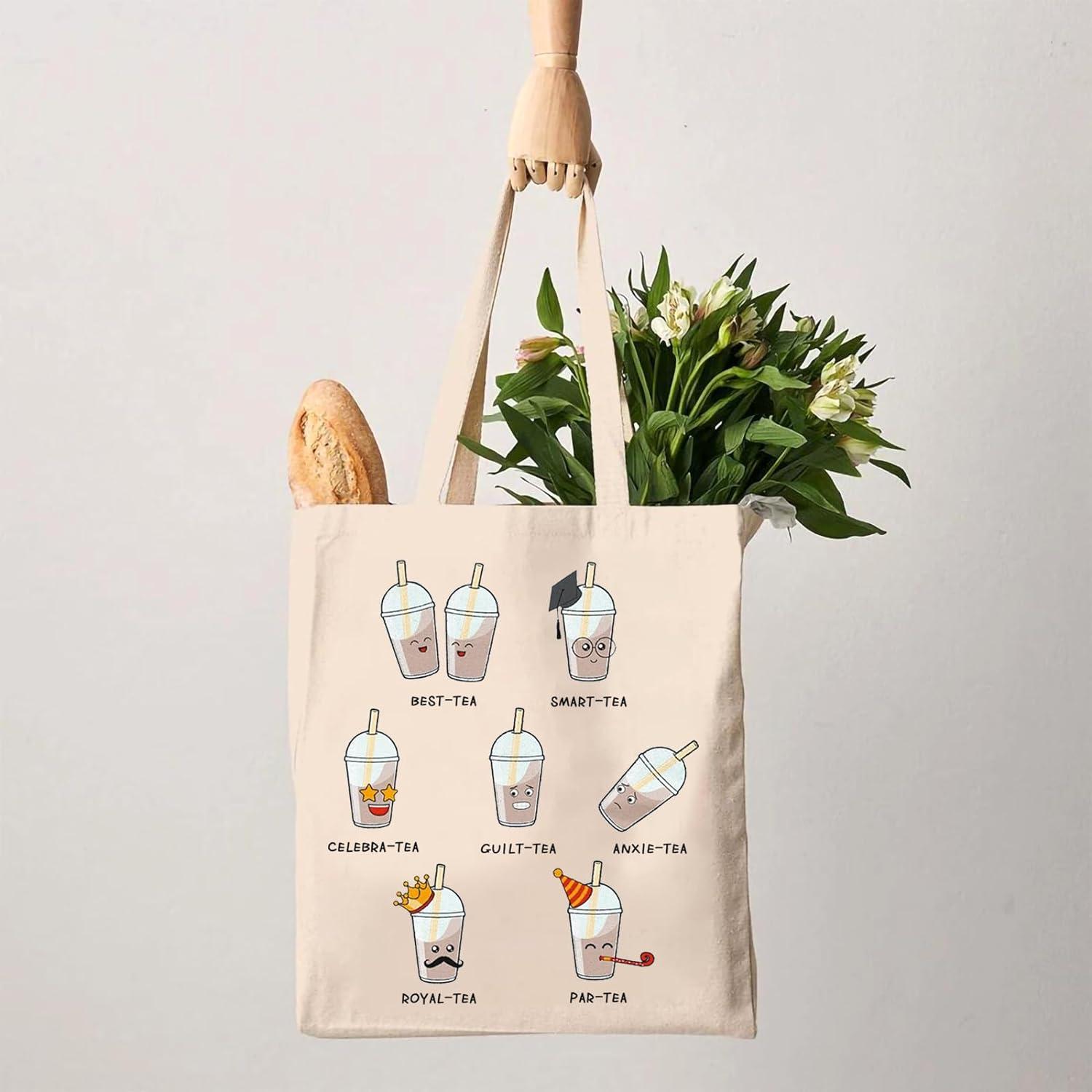 G2TUP Boba Milk Tea Lover Gift Cute Bubble Tea Kawaii Tote Bag Boba G ...