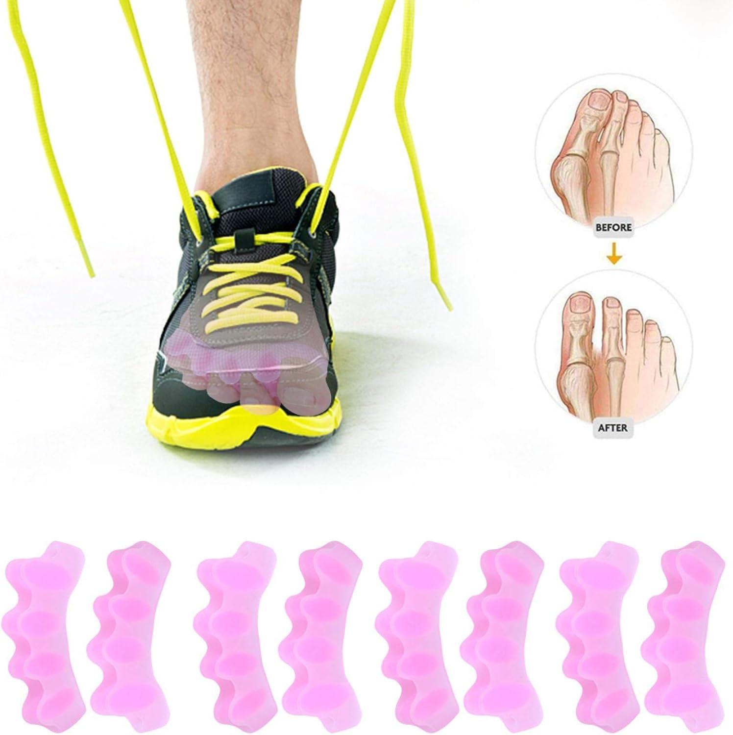 Evtscan Toe Separator - 4 Pairs Silicone Bunion Pain Relief ...