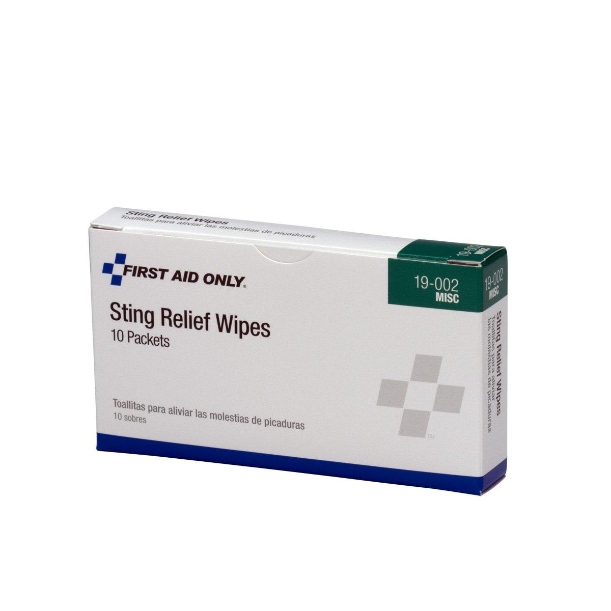 Pac-Kit 19-002 Sting Relief Swab (Pack of 10) - Fast Relief from Insect ...