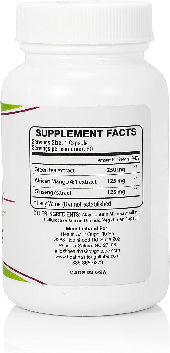 Leptin Syn3rgy (Green Tea African Mango Ginseng) - 60 Capsules Leptin ...