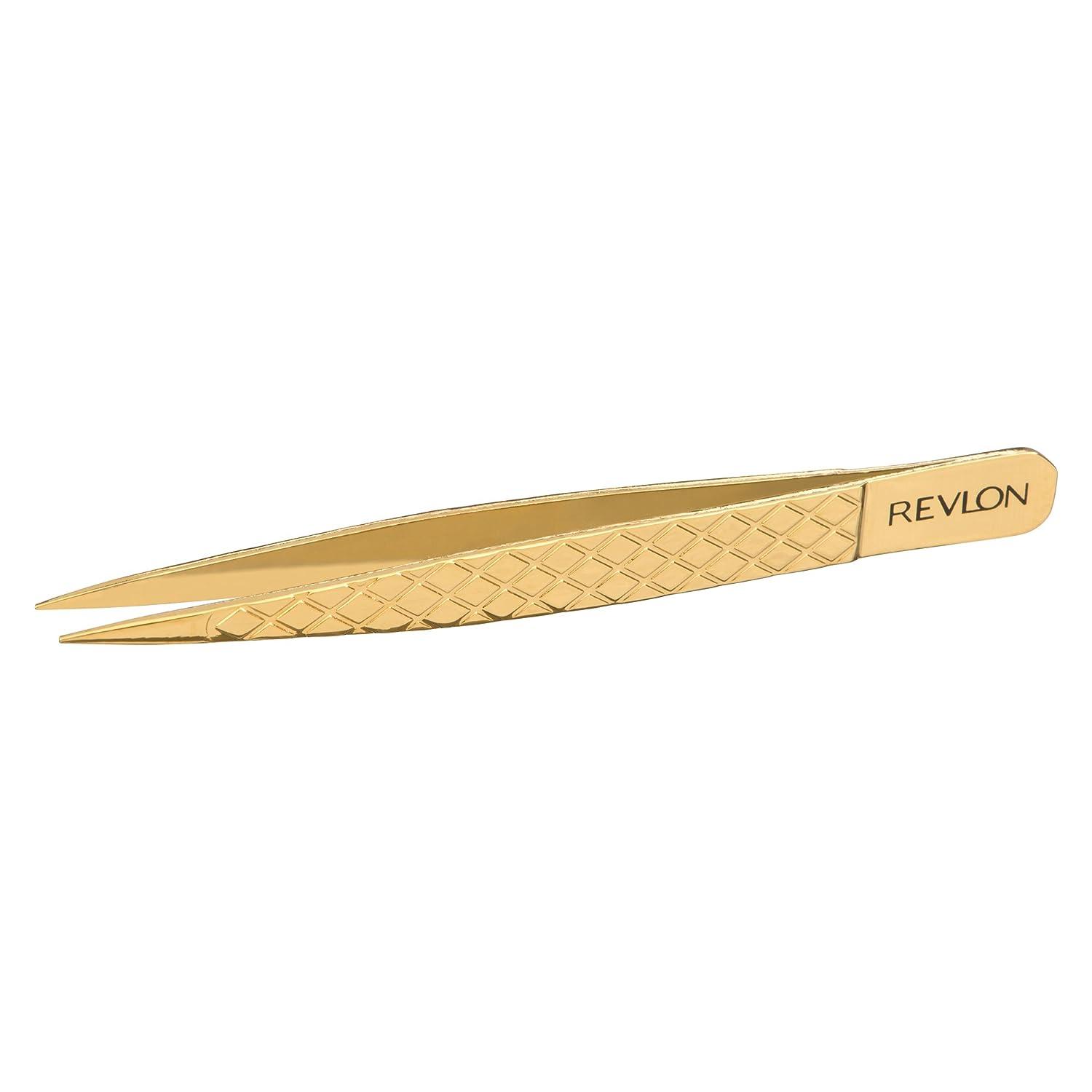Revlon Gold Series Titanium Coated Point Tweezer - Precision Eyebrow ...
