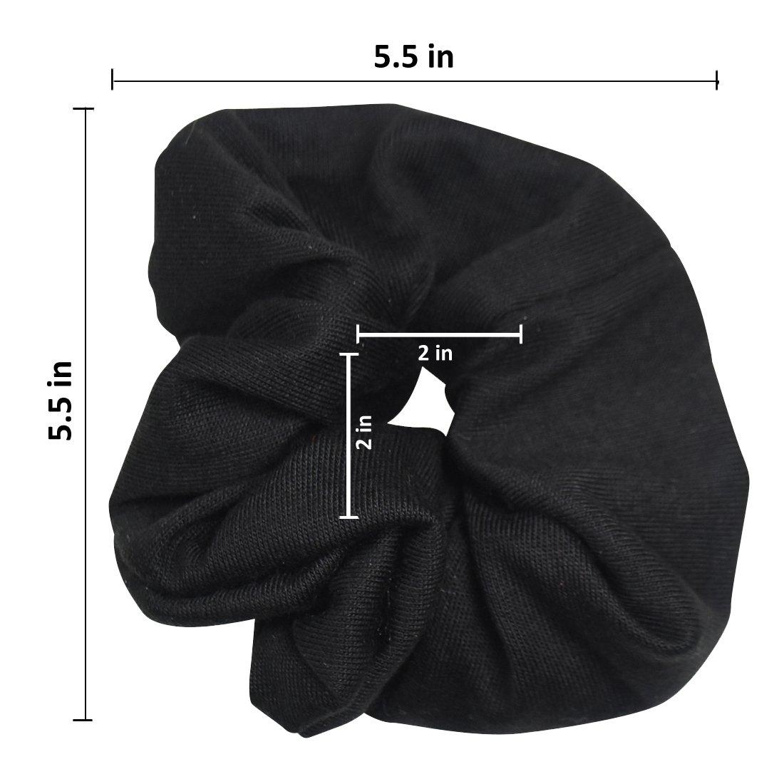 Set of 6 Large Solid Scrunchies in Black, White, and Red | Buy Now with ...