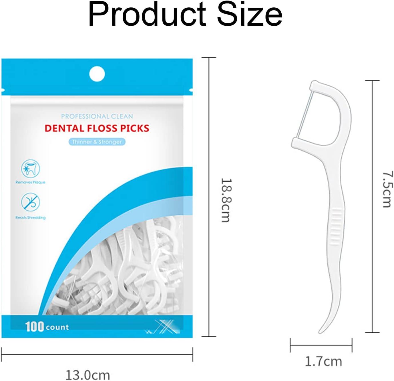 Kafeiya 100pcs Disposable Dental Floss Picks - Portable Teeth Cleaning ...