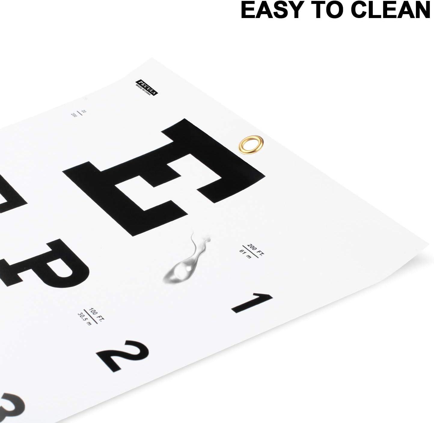 PECULA Eye Chart - Snellen Eye Chart for Eye Exams - 20ft Distance - 11x22 in - High Quality ...