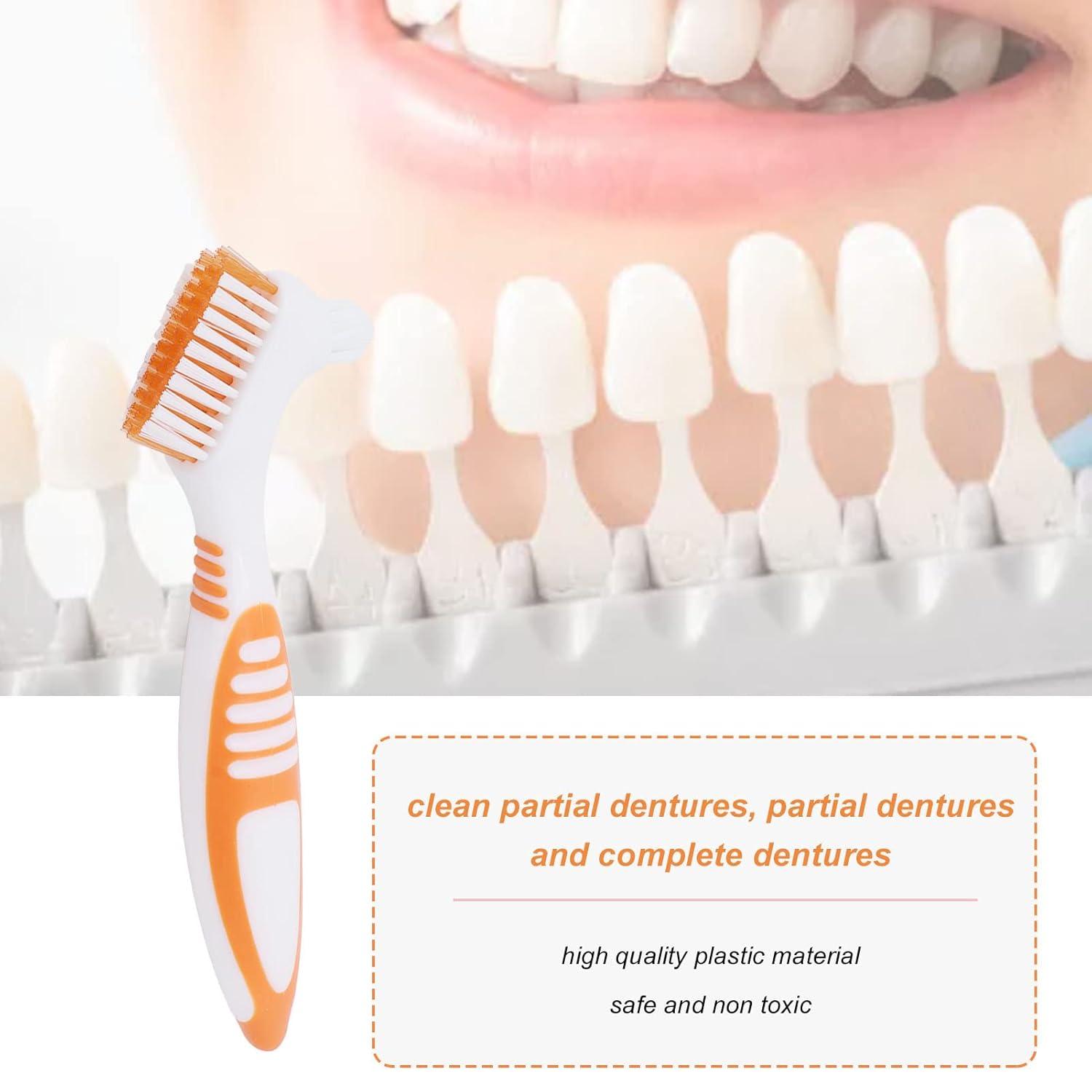 Dual Head Denture Toothbrush - Efficient Plaque Removal for Partial ...